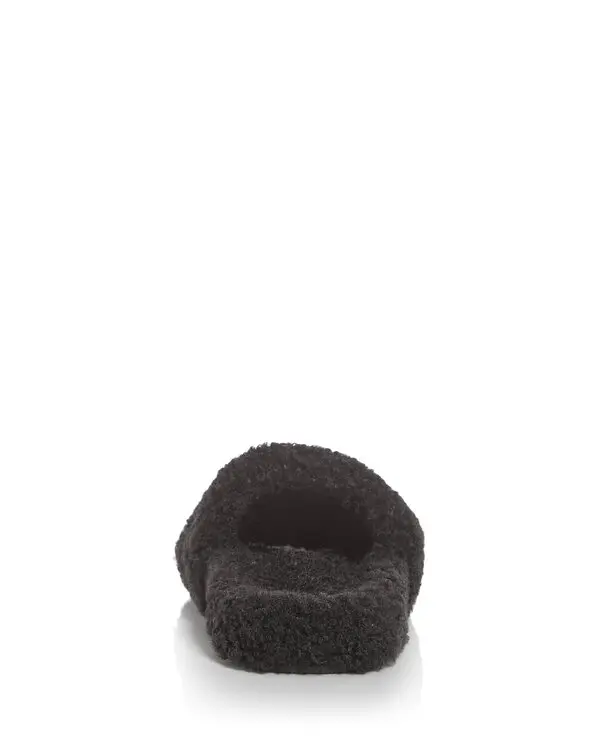 Balenciaga Furry Slide Slippers - Black/multi