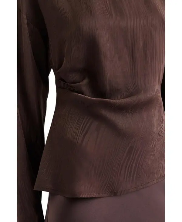 MALINA Rosalie Jacquard Weave Satin Blouse