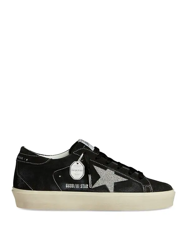 GOLDEN GOOSE Hi Star Spur Sneakers - Black/silver