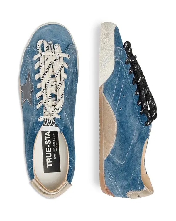 GOLDEN GOOSE True Star Suede Sneakers - Blue/black