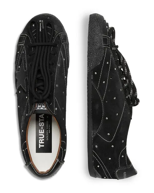 GOLDEN GOOSE True Star Suede Sneakers - Black