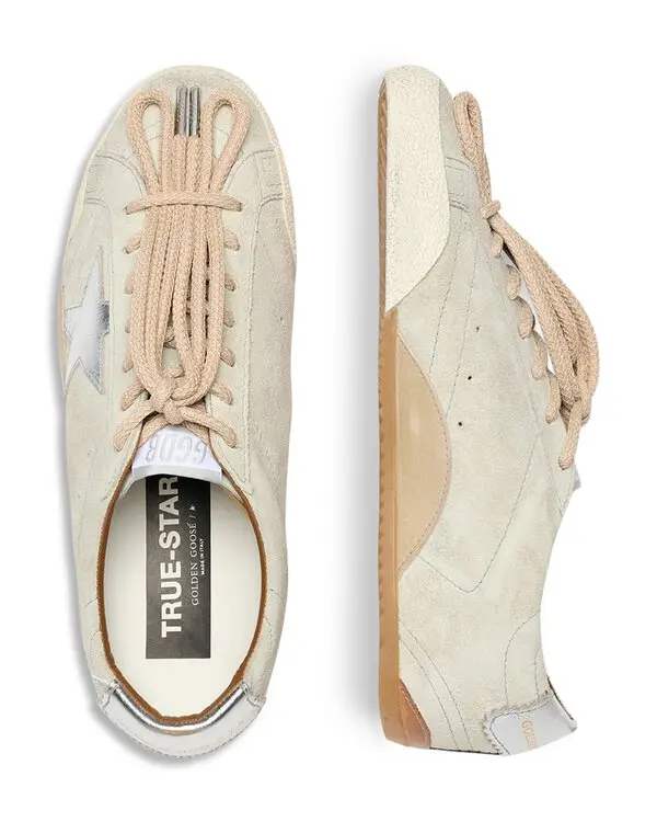 GOLDEN GOOSE True Star Suede Sneakers - Light Grey