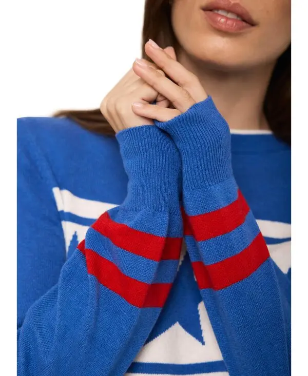 Mint Velvet Cotton Blend Star Knit Sweater