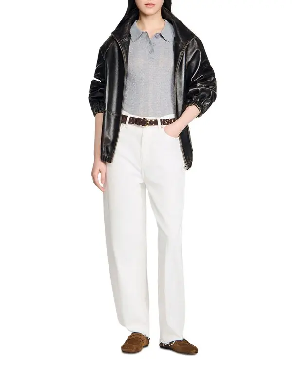 Sandro Pointelle Knit Sweater