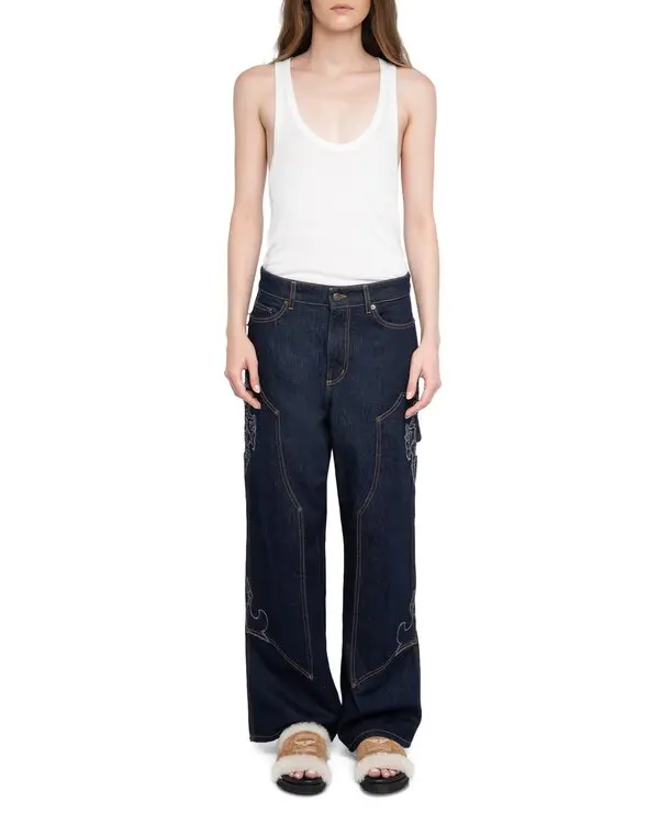 Zadig&Voltaire Perya High-rise Denim Jeans - Brut