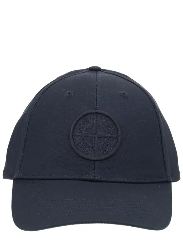 Stone Island Baseball Cap With Logo - Blue
