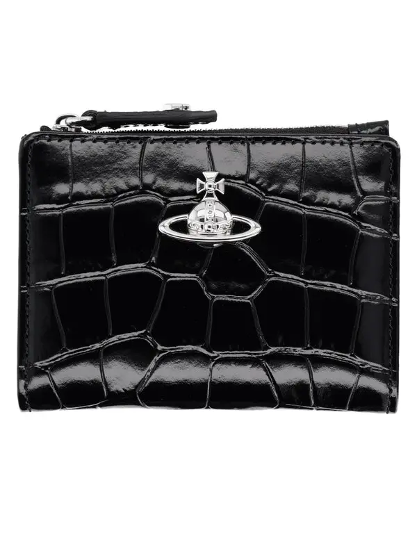 VIVIENNE WESTWOOD Card Holder With "orb" Detail - Black
