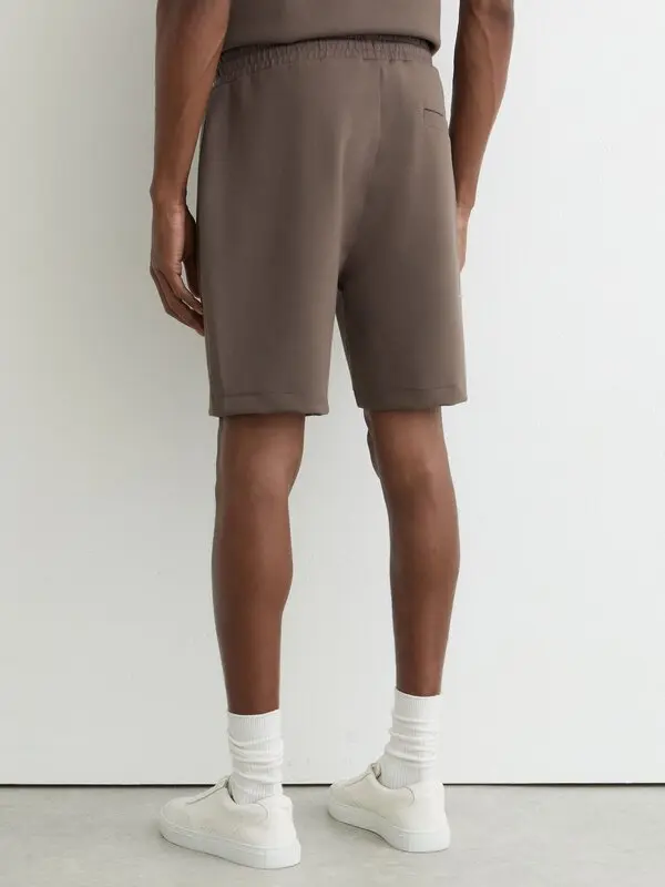 REISS Interlock Drawstring Shorts - Light Brown