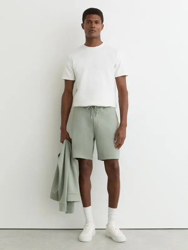 REISS Interlock Drawstring Shorts - Mint Green