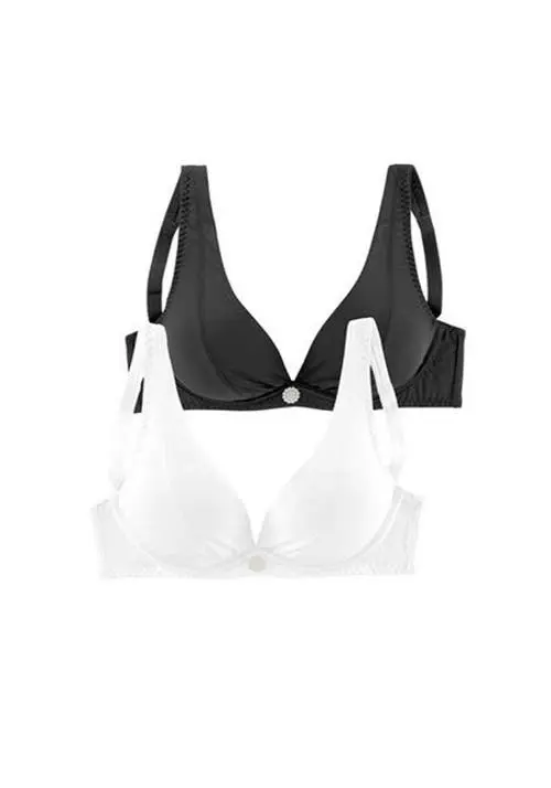 LASCANA 2 Pk Underwire Cleavage Bras