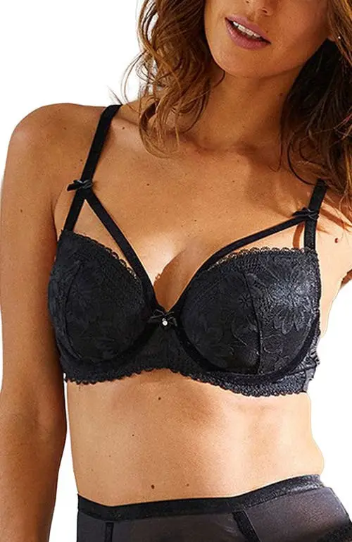 LASCANA Lace Balconette Bra - Black