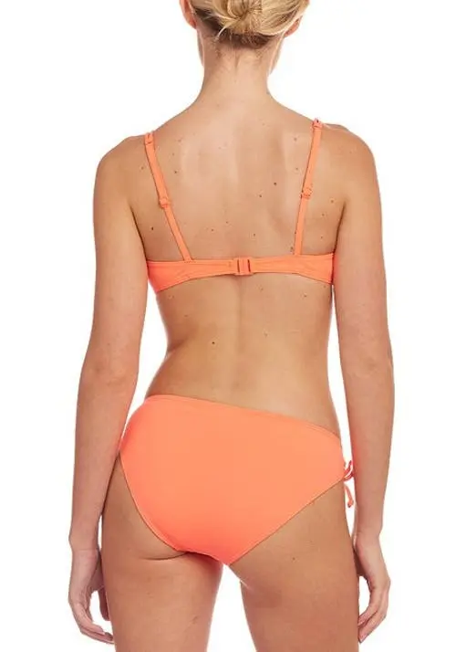 LASCANA Underwire Bikini Top With Crochet Border - Coral