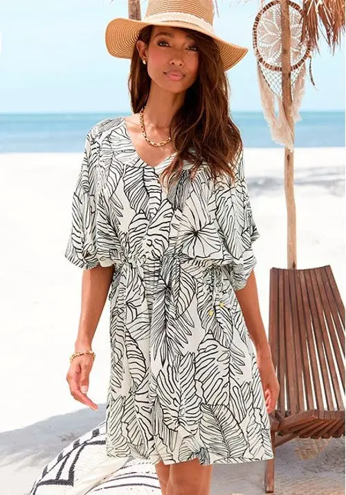 LASCANA Palm Print Cover Up