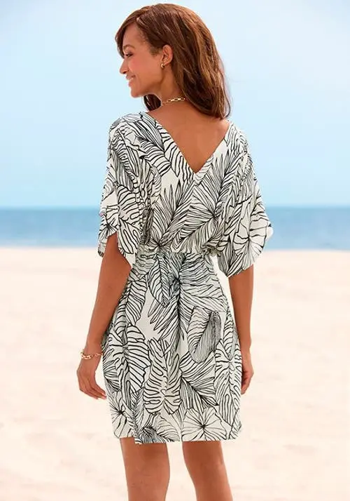 LASCANA Palm Print Cover Up