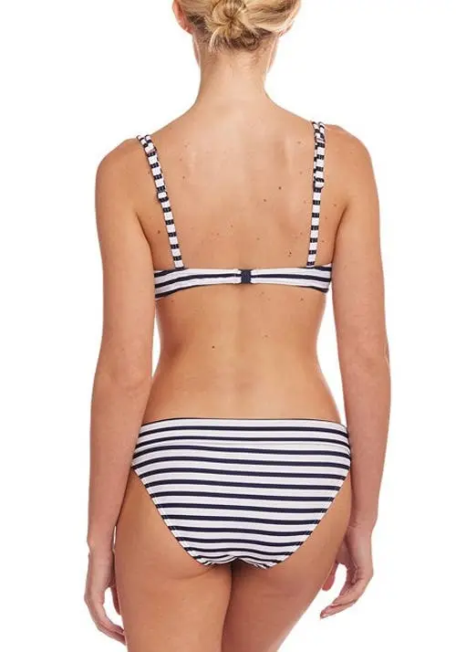 LASCANA Pattern Underwire Bikini Top - Navy Striped
