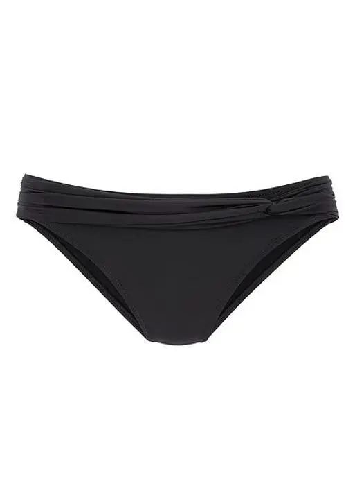 LASCANA Side Twist Bikini Bottom - Black