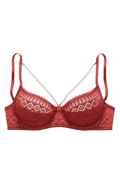 LASCANA Chain Detail Lace Bra