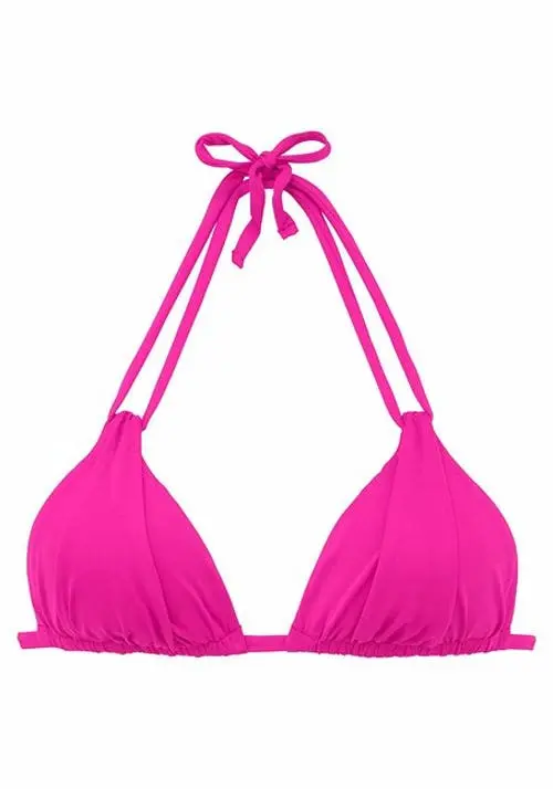 LASCANA Strappy Triangle Bikini Top - Pink
