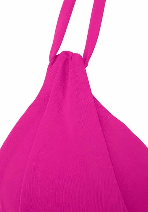 LASCANA Strappy Triangle Bikini Top - Pink
