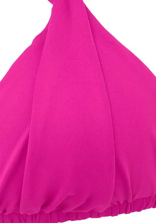 LASCANA Strappy Triangle Bikini Top - Pink
