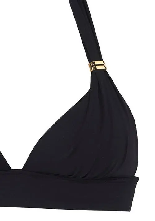 LASCANA Hardware Detail Triangle Bikini Top - Black