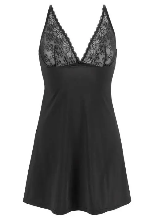 LASCANA Lace V-neck Babydoll