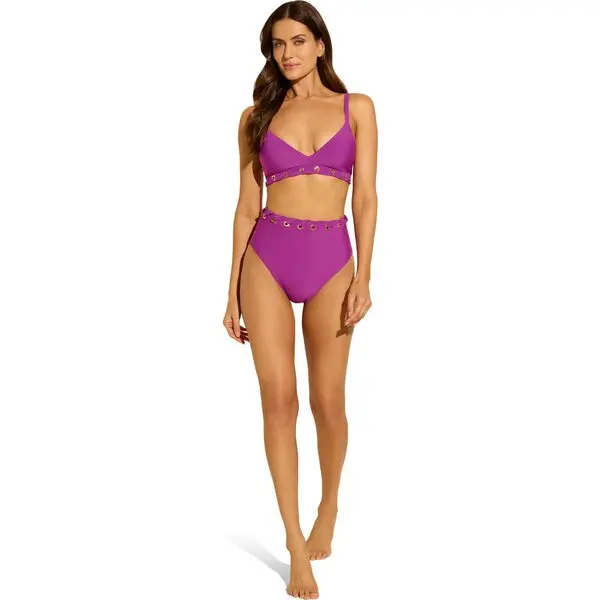 STYLEST Dreamlift Push-up Grommet Bikini Top - Raspberry