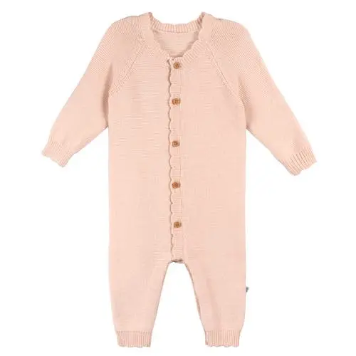 JUST BORN Sweater Knit Coverall - Pink