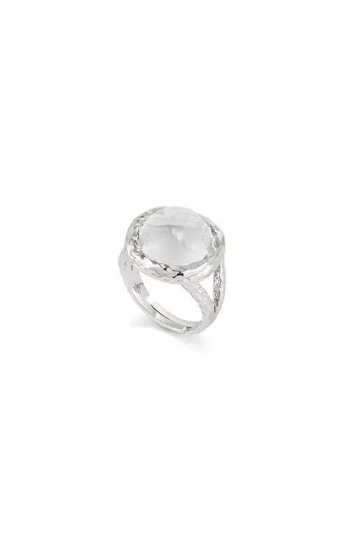 RC RETRO CHIC Crystal-adorned Ring - Silver & Crystal Clear