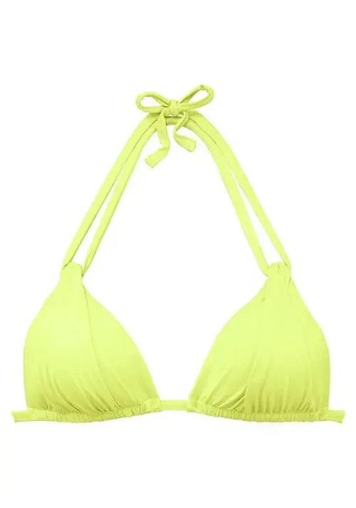 LASCANA Strappy Triangle Bikini Top - Bright Green