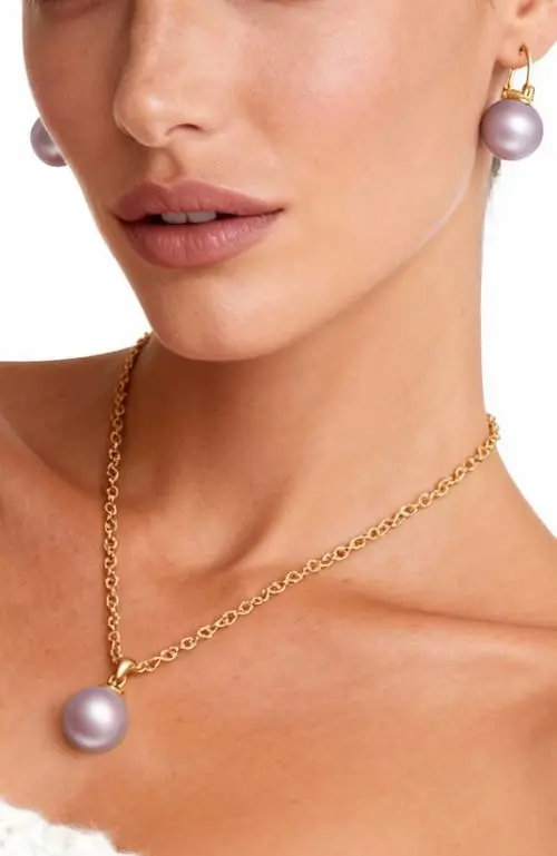 RETRO CHIC Necklace And Earrings Set - Pink