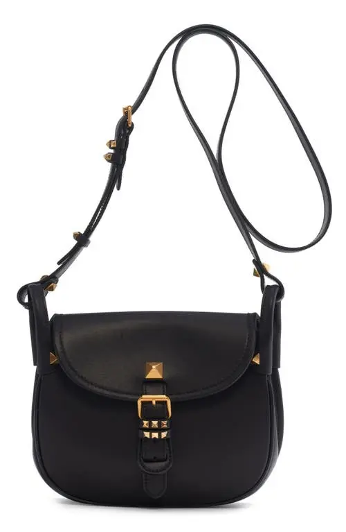 Valentino Garavani Flaneuse Leather Shoulder Bag - Black
