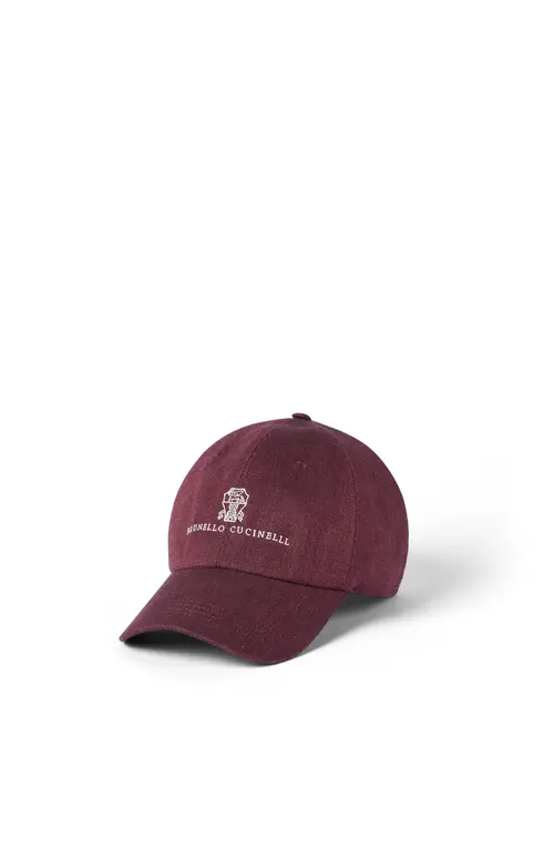 Brunello Cucinelli Chevron Baseball Cap - Cherry