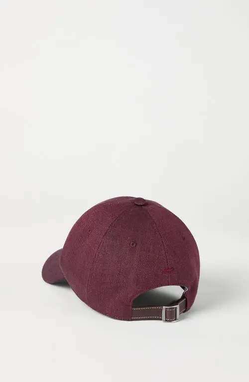 Brunello Cucinelli Chevron Baseball Cap - Cherry