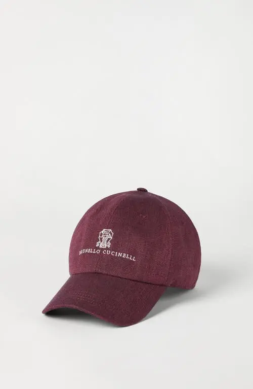 Brunello Cucinelli Chevron Baseball Cap - Cherry