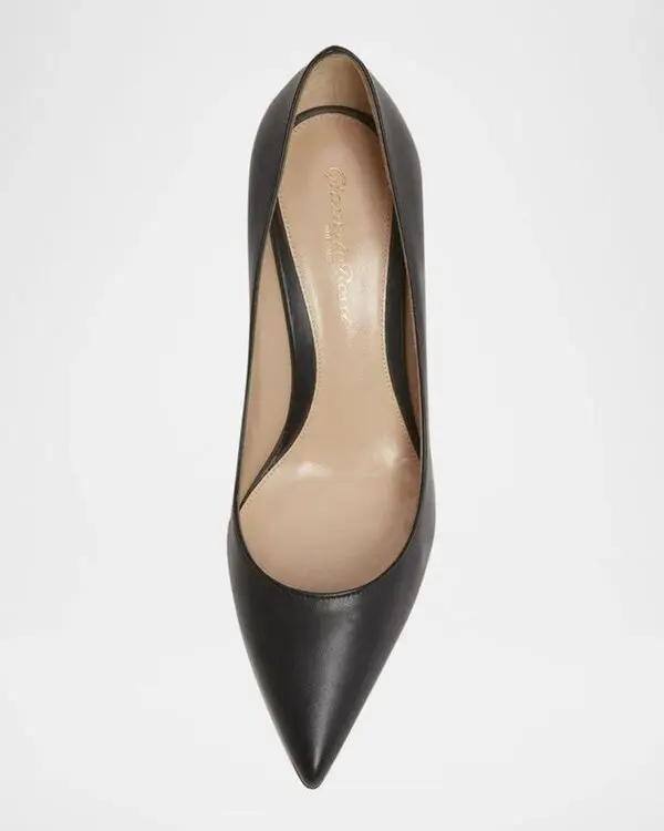 GIANVITO ROSSI Calfskin Leather Pumps - Black