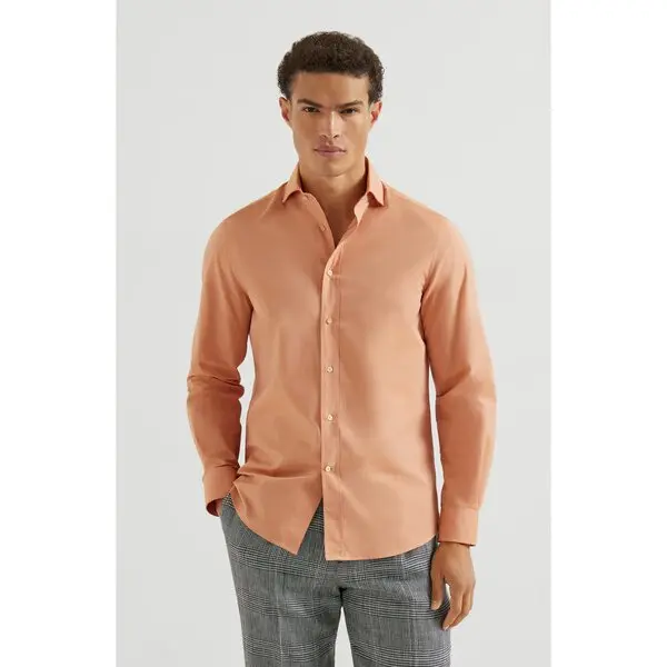 Brunello Cucinelli Poplin Shirt - Apricot