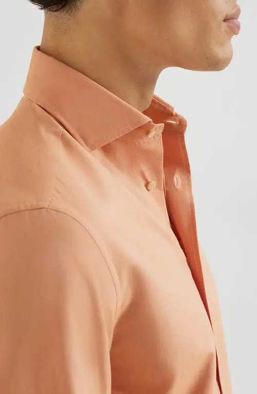 Brunello Cucinelli Poplin Shirt - Apricot