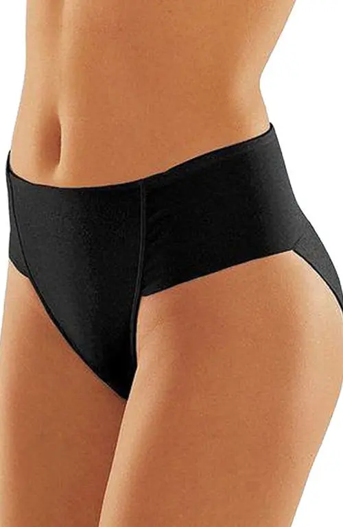 LASCANA 3 Pk High Leg Control Briefs - Tan & Black & White