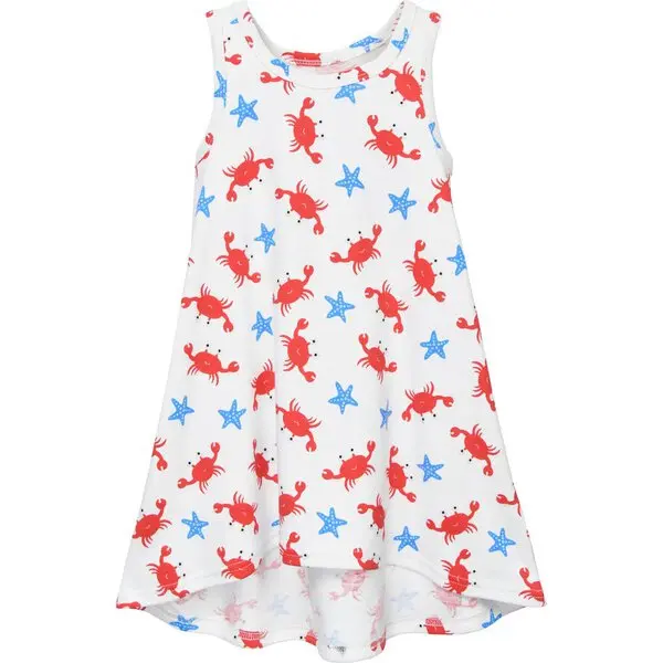 SARA’S PRINTS Sleeveless Hi Lo Nightgown - Crab & Starfish