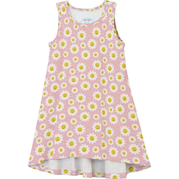 SARA’S PRINTS Sleeveless Hi Lo Nightgown - Smiling Daisies