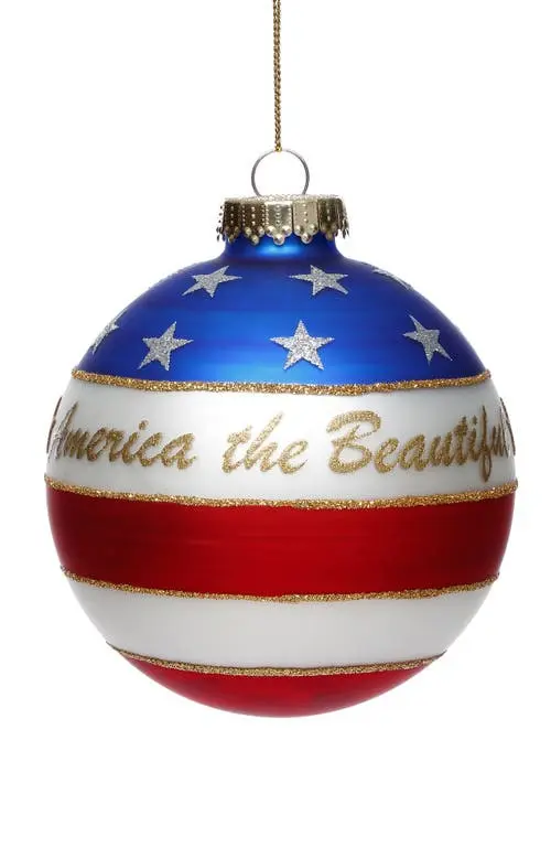 MARK ROBERTS Patriotic Ball Ornament - Red