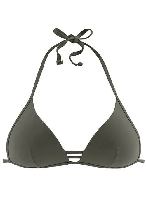 LASCANA Triangle Bikini Top - Olive