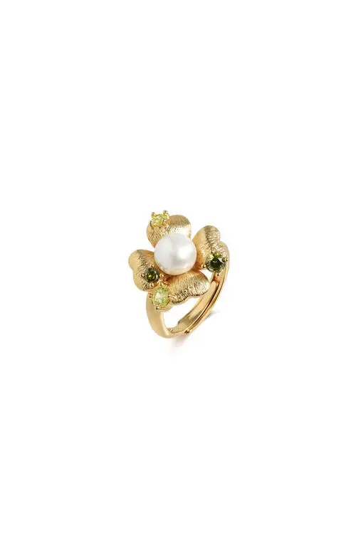 RC RETRO CHIC Garden Blossom Sculptural Ring - Gold
