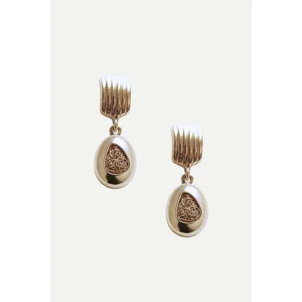 DANIELA MILLAN JEWELRY Aura Drop Earrings In -plated Brass - Gold