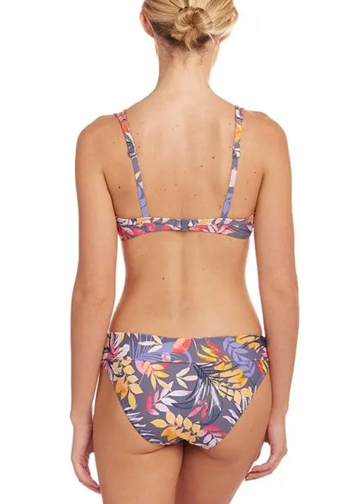 LASCANA Tropical Print Underwire Bikini Top - Grey Printed