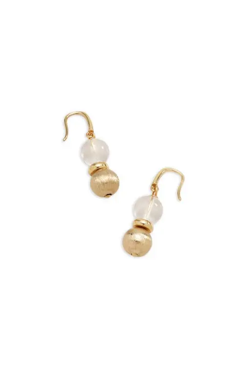 RC RETRO CHIC Eden Seed Dew Earrings - Gold & Crystal Clear