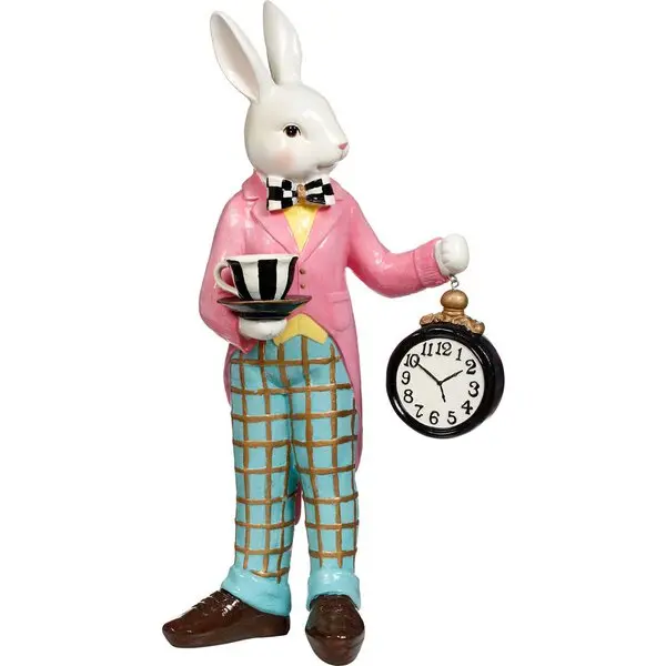 MARK ROBERTS Rabbit With Clock - Flamingo