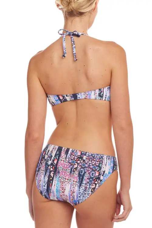 LASCANA Wire Bandeau Bikini Top - Dark Blue Multi