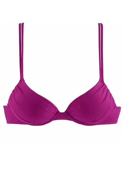 LASCANA Push-up Bikini Top - Fuchsia